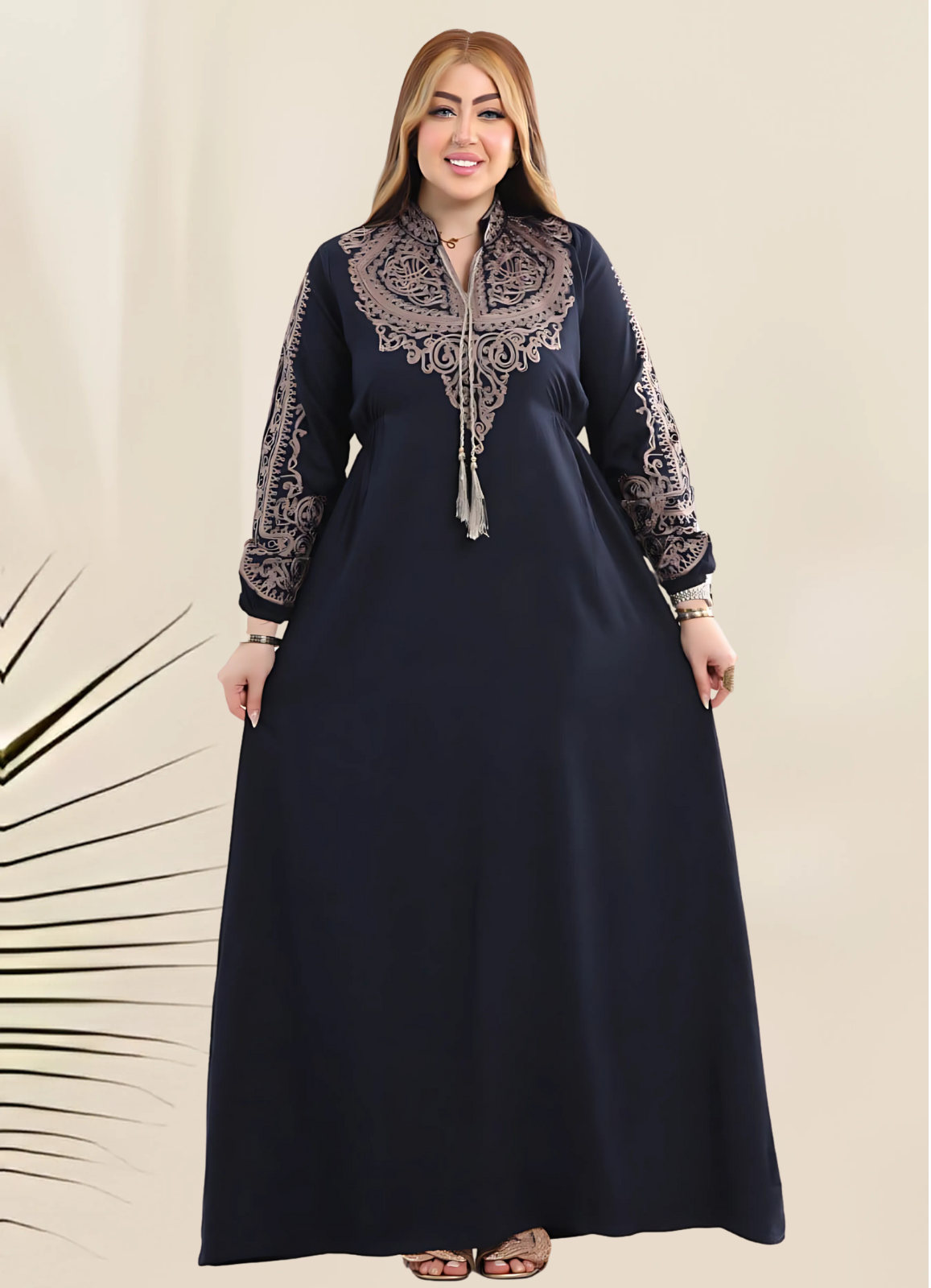 عباية استقبال منزلي مطرزة – MSY GALLERY