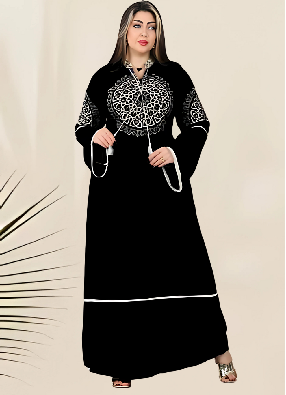 عباية استقبال منزلي مطرزة – MSY GALLERY