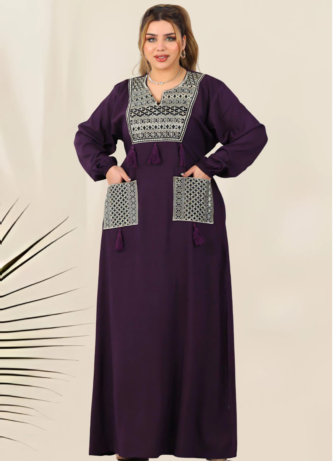 عباية استقبال منزلي مطرزة – MSY GALLERY