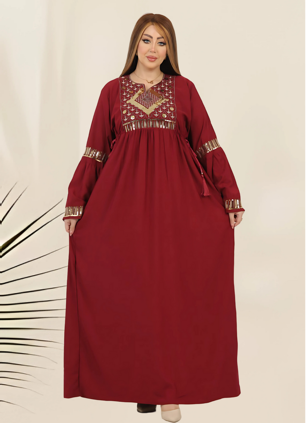 عباية استقبال منزلي مطرزة – MSY GALLERY