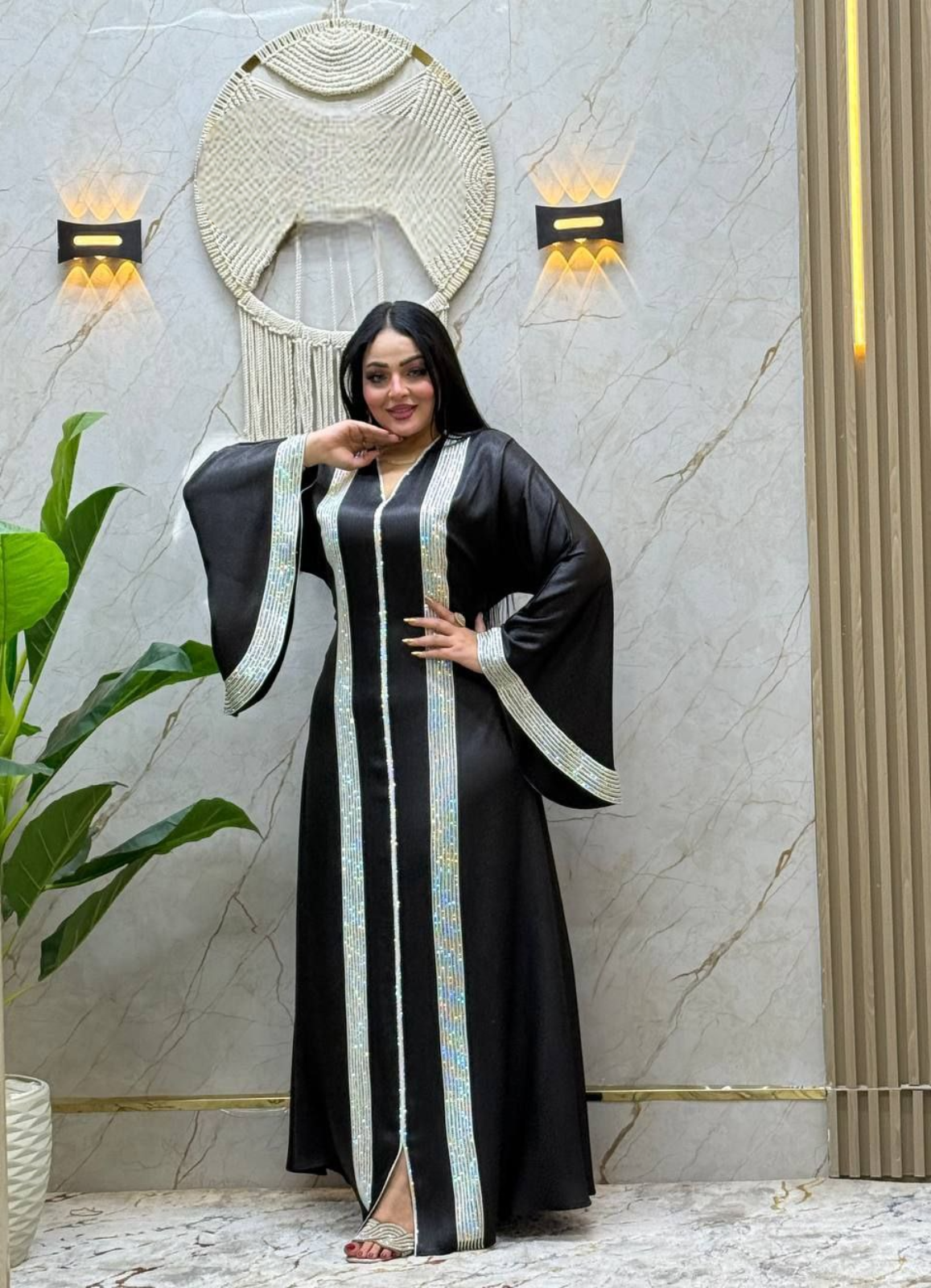 عبايه منزلي تركي صيفي 3045 من - M S Y - متجر ملابس – MSY GALLERY